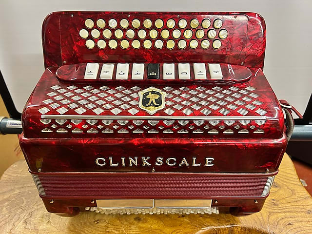 Clinkscale ( Paolo Soprani ) 3 Row Accordion 1970's - Red - | Reverb