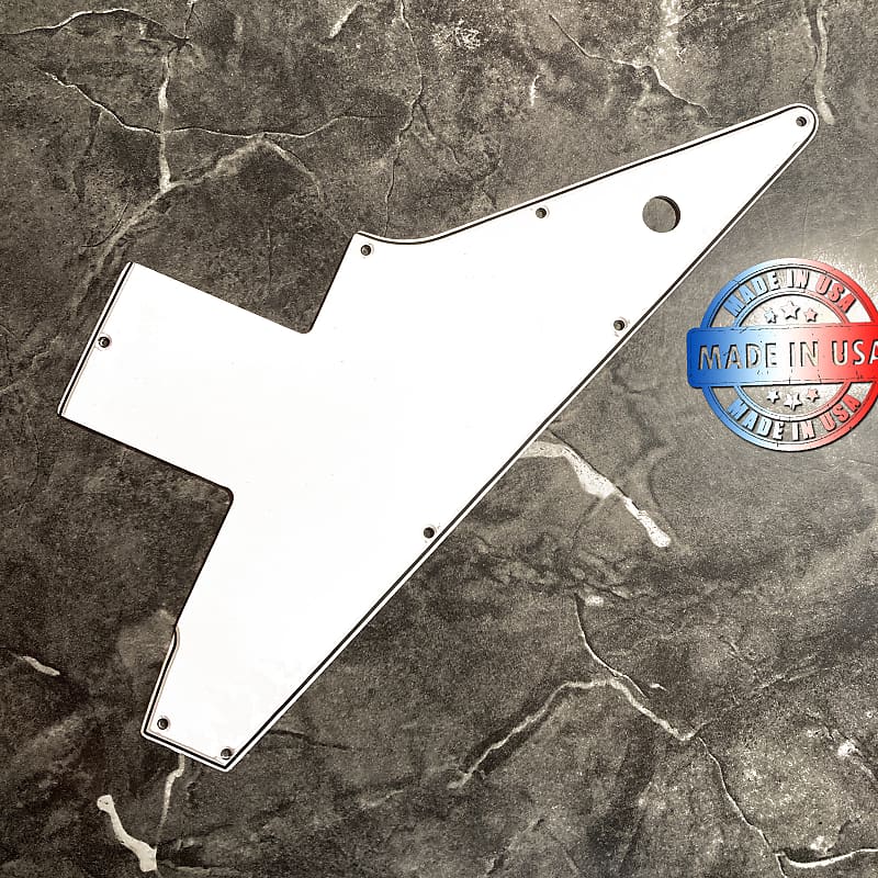 Wide Bevel 3 Ply White/Black/White Pickguard for Gibson | Reverb