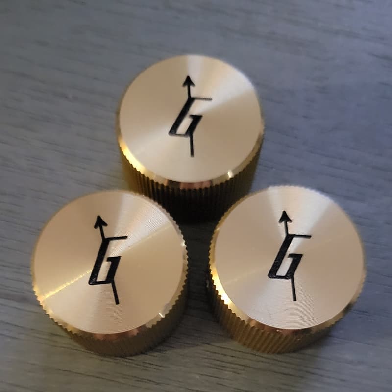 Gretsch Control Knobs 3-Knob Set 1970-2010 Gold Volume Tone | Reverb