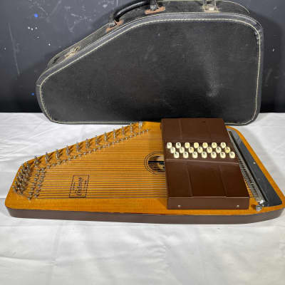 Vintage Appalachian Autoharp Oscar Schmidt 45C/R with case | Reverb