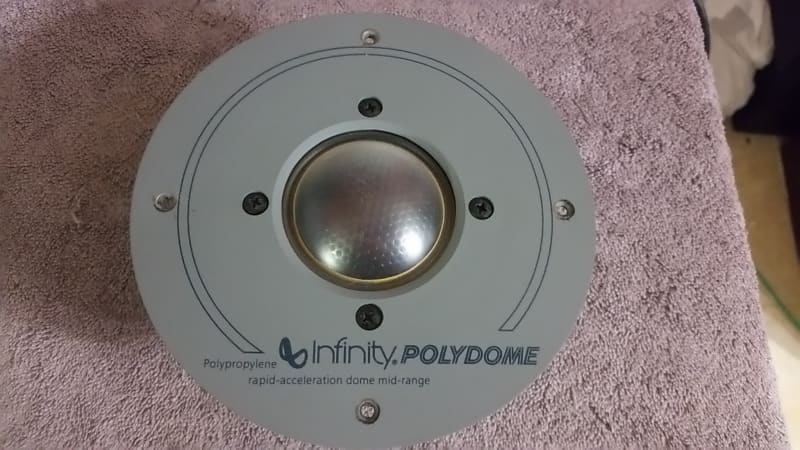 Infinity Polydome Mid-Range speaker (1 speaker) 1980 Silver | Reverb