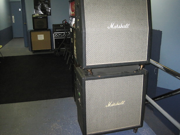 Marshall Stack 2 4-12 cabinets 1971 original tolex | Reverb