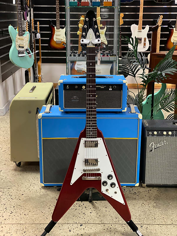 Greco MIJ 1980 FV600 Flying V Cherry W/bag ***Pre Loved*** | Reverb
