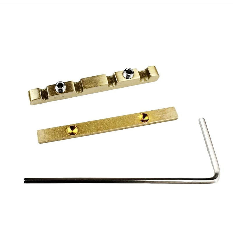 Brass 4 String Jazz/Precision Bass Style Adjustable Nut | Reverb