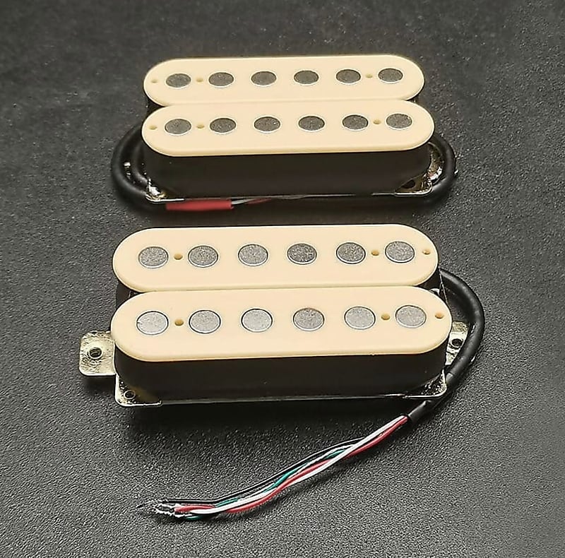 Flat Pole Guitar Cream Humbucker Pickups Set | Reverb UK