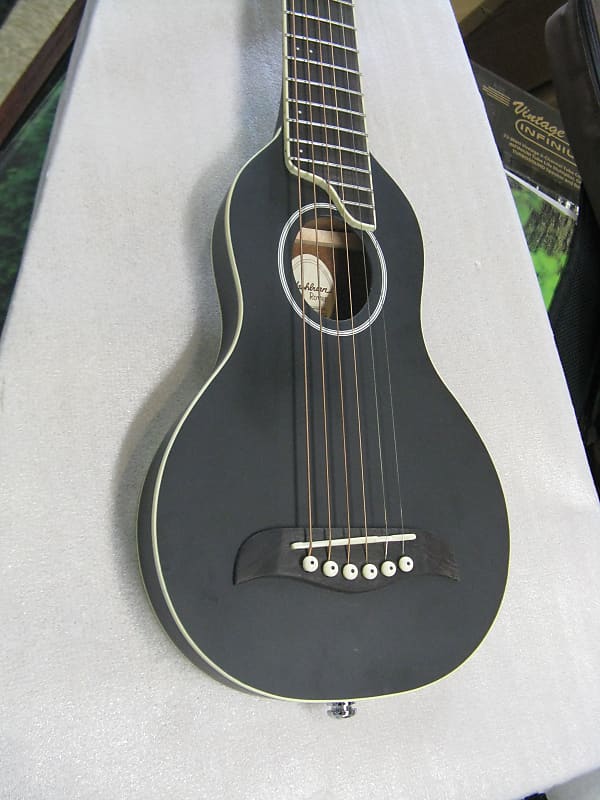 Washburn Rover RO10 - Satin Black Solid Spruce Top Full Scale | Reverb
