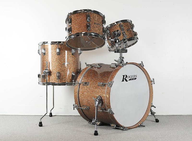 Rogers Powertone Champagne Sparkle Drum Set | Reverb
