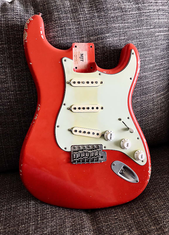 MJT Strat Body in Fiesta Red (Fully Loaded) | Reverb