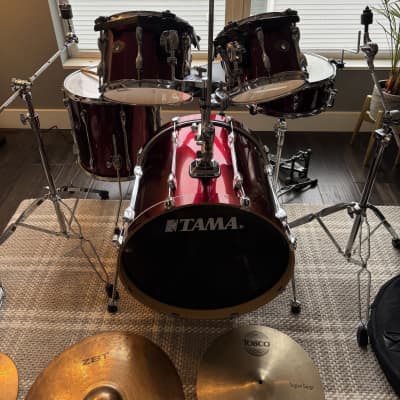 Tama Rockstar Custom 5 piece set/hardware/throne - GREAT | Reverb