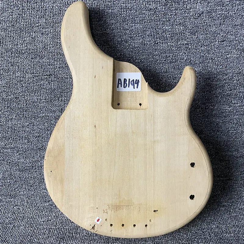 Unfinished Basswood 4 String Bass MM Style Body | Reverb