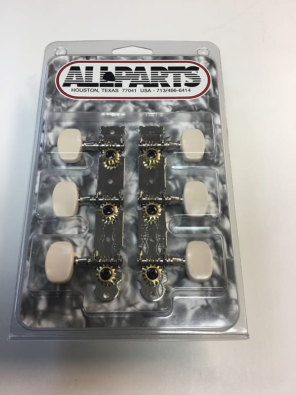 3x3 Plank Tuners Ivory Buttons 14:1, 1-3/8" Post spacing | Reverb UK