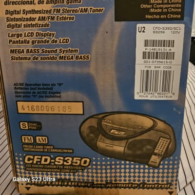 Sony CFD-S350 CD/CASSETTE PORTABLE BOOMBOX in Original | Reverb