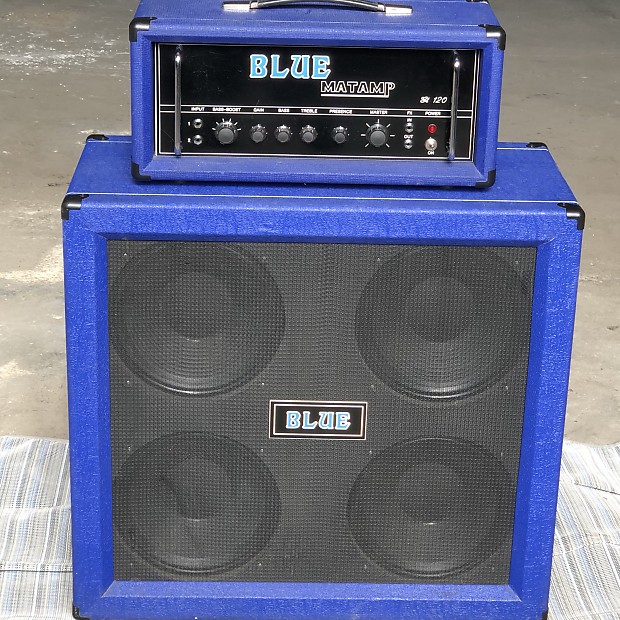 Very rare BLUE MATAMP GT120 with matching Fane loaded 4x12 | Reverb