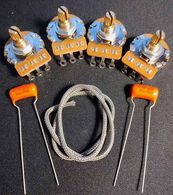 Epiphone Les Paul Brass Guitar Potentiometers Metric kit, | Reverb