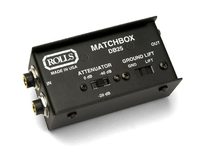 Rolls Matchbox DB25 passive direct box ground lifter Black | Reverb