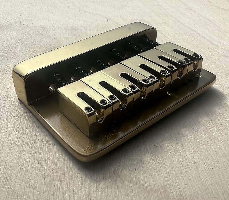 NOS Brass DiMarzio Strat Bridge - Hardtail, Gibson Spacing | Reverb