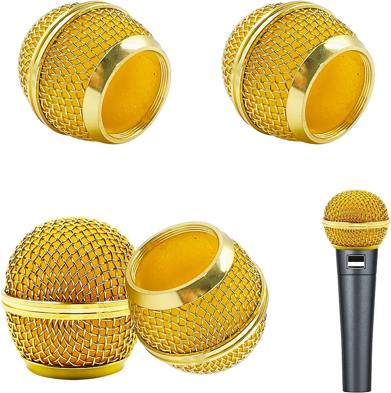 4 pcs Metal Microphone Mesh Heads, Microphone Metal Head with | Reverb