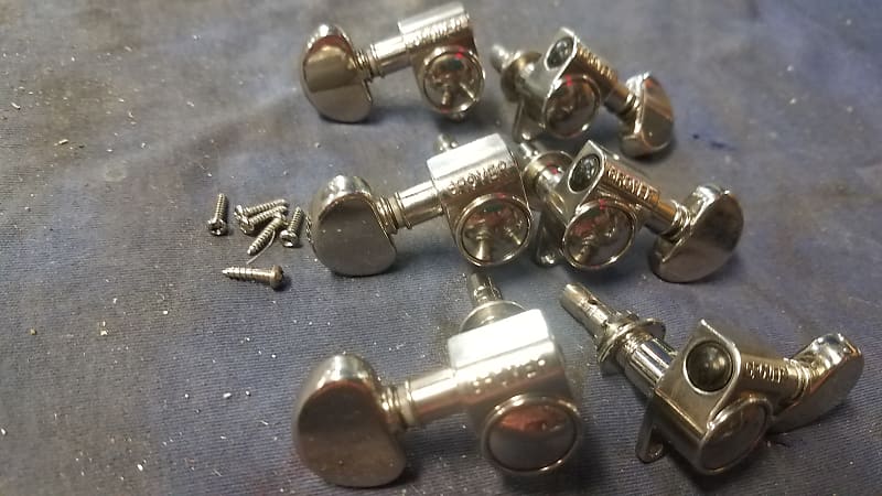 Grover 3+3 locking machine heads chrome | Reverb