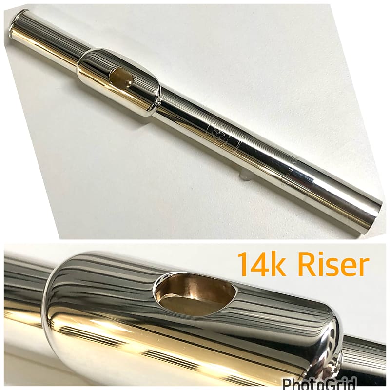 Gemeinhardt J1 with solid 14k gold riser - Solid silver with | Reverb