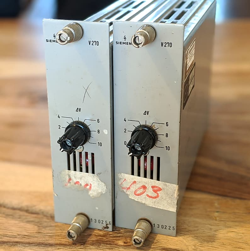 Pair discrete 1960s Siemens Sitral V270 Line drivers / Mic | Reverb