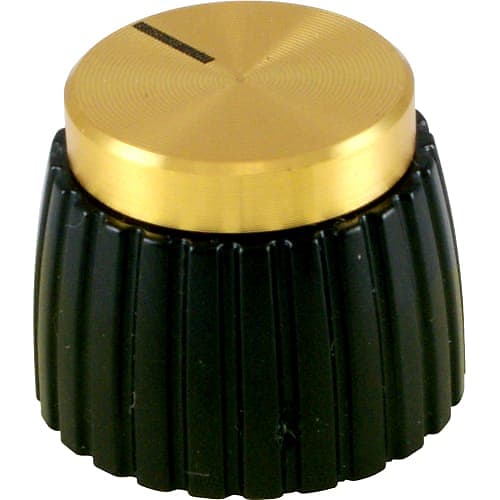 Gold Knob - Push-On, Marshall Style, black base | Reverb