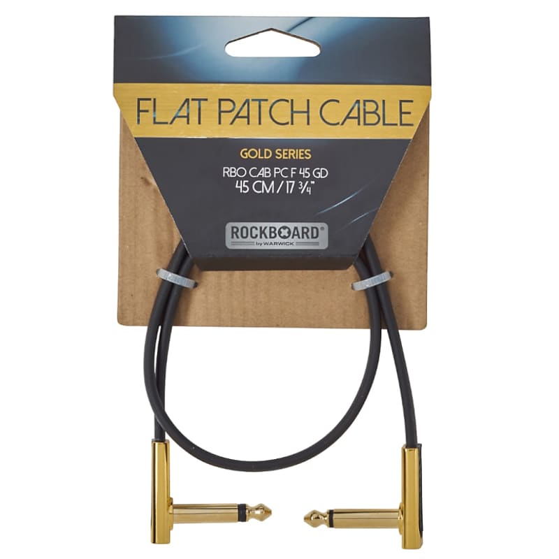 RockBoard Flat Patch Cables 1.47' Gold | Reverb
