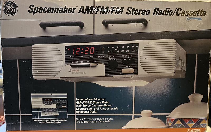 GE Spacemaker AM/FM Radio Cassette Player Kitchen Under the | Reverb
