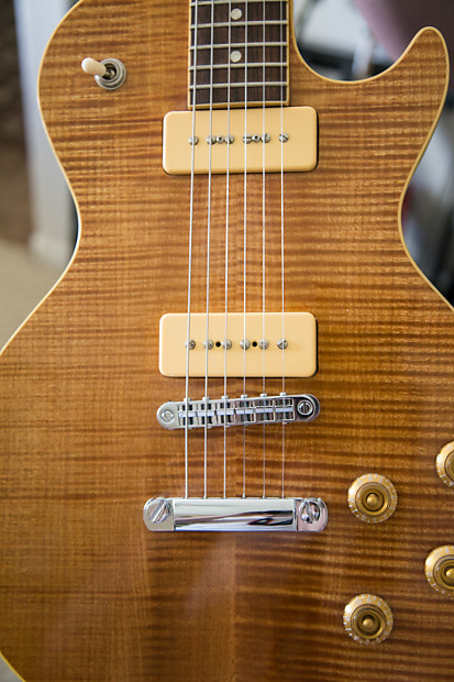 Roman Rist Les Paul Junior - Natural Flametop | Reverb