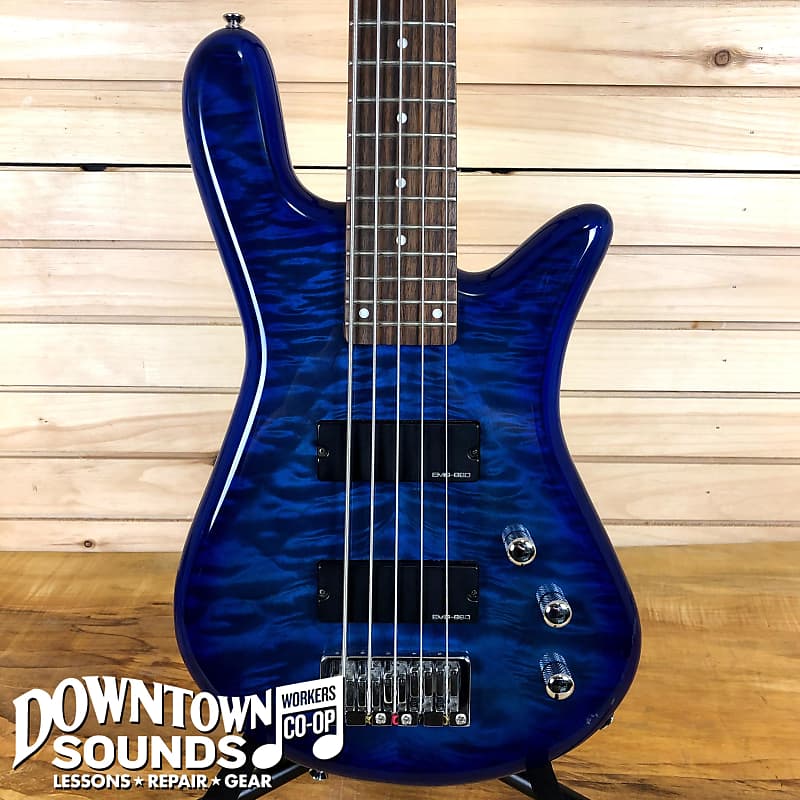 OLP Licensed by Spector 5-String Bass - Transparent Blue, | Reverb