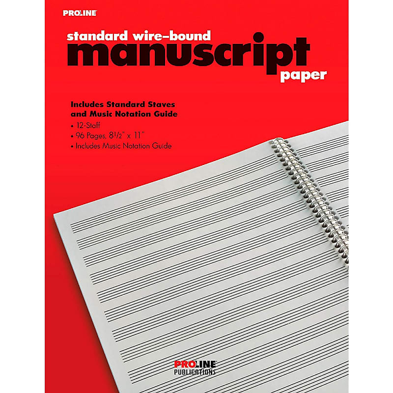 Proline Standard Wire-Bound Manuscript Paper Pad | Reverb