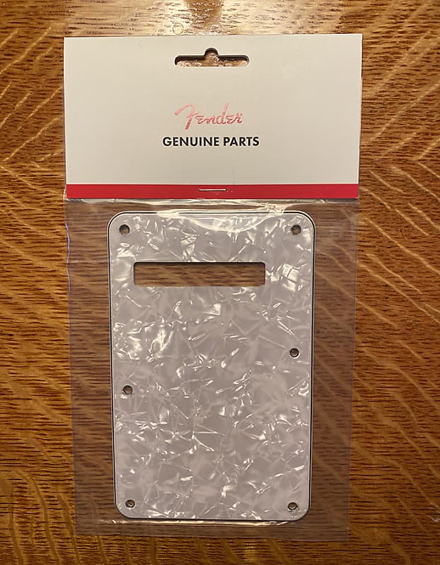 Fender back plate. Strat White Moto 4 ply 2023 - pearl white | Reverb