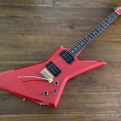 Aria Pro II, Explorer, ZZ Deluxe, Deep Red, MIJ, 1982 | Reverb
