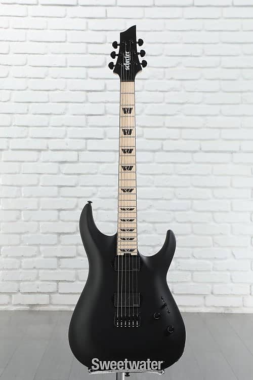 Schecter C-1 SLS Custom Electric Guitar - Satin Black | Reverb