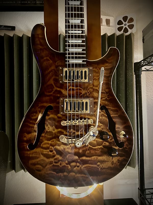 Raven PRS Style Semi Hollow Quilt Top MIK 2000s | Reverb
