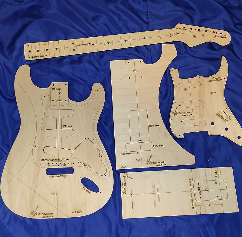 Guitar Body, Neck &Pickguard Router Template Set 4Standard | Reverb
