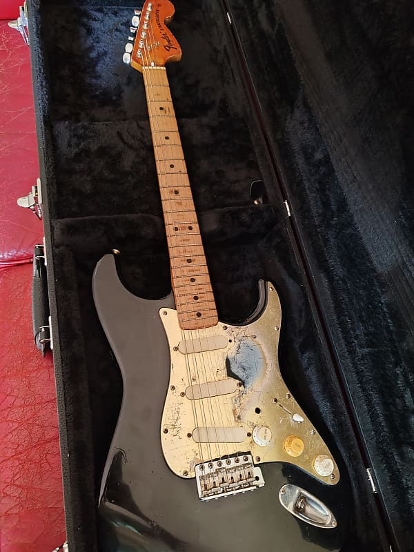 Fender Stratocaster 1974 - Black | Reverb