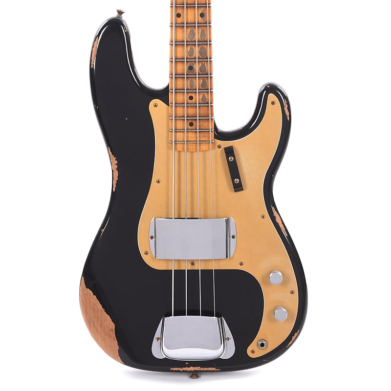 Fender Custom Shop 1958 Precision Bass Heavy Relic Aged Black | Reverb