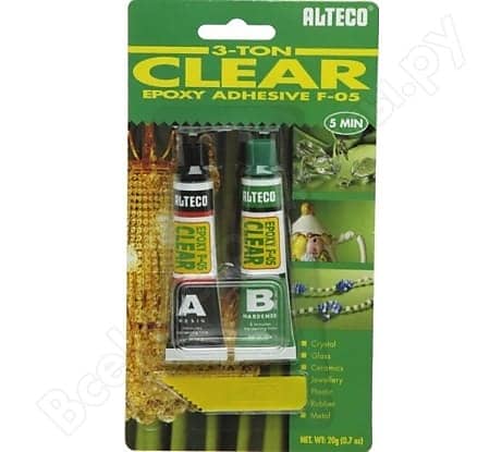 Transparent adhesive for brittle materials Alteco 6H06E 20g | Reverb