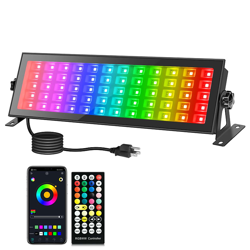 Led Stage Wash Lights Bar - 120W Rgb And White Color Changing | Reverb