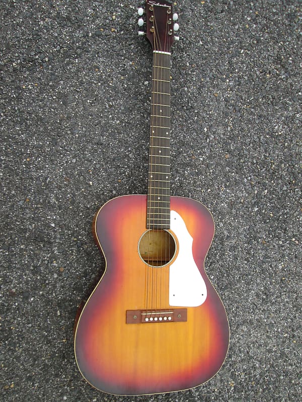 Vintage '60s Silvertone Harmony Guitar CLEAN! NICE SPRUCE | Reverb