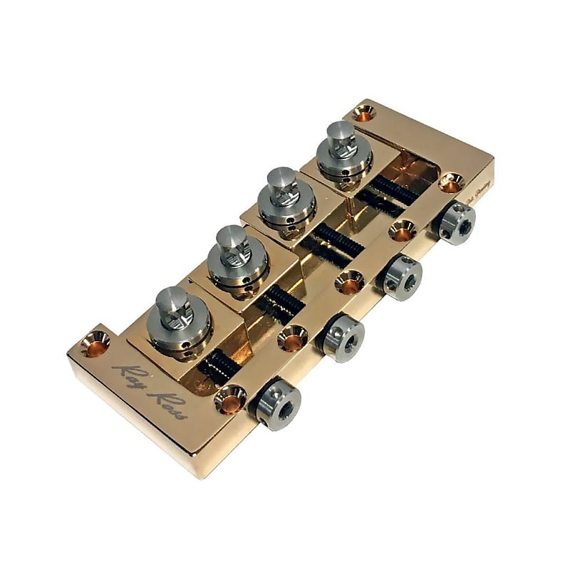 Ray Ross Saddle-Less Bass Bridge ~ 4 String / Gold | Reverb