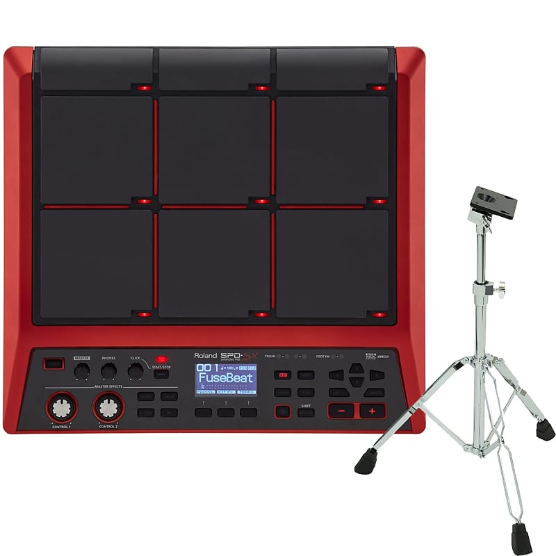 Roland SPD-SX Special Edition Sampling Pad, Red w/ Stand | Reverb