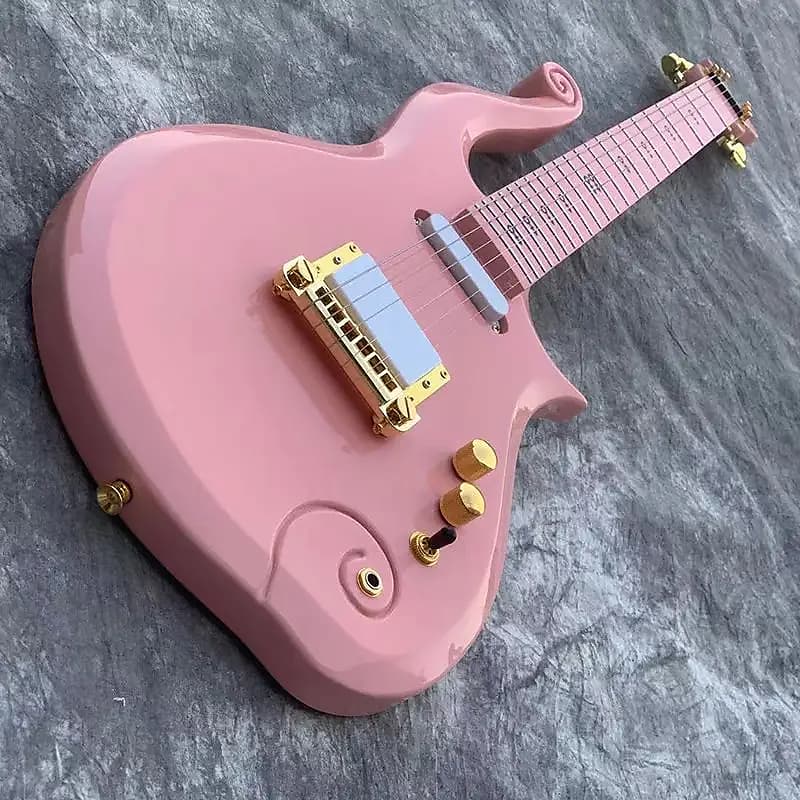 Pink Handmade Custom Prince Cloud Guitar Project Built DIY | Reverb