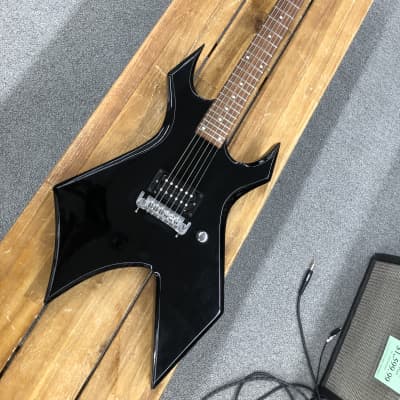 B C Rich Warlock black electric guitar | Reverb