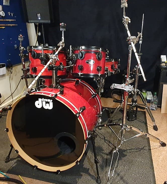 PDP/DW LX 2006 - Red Woodgrain Lacquer | Reverb UK
