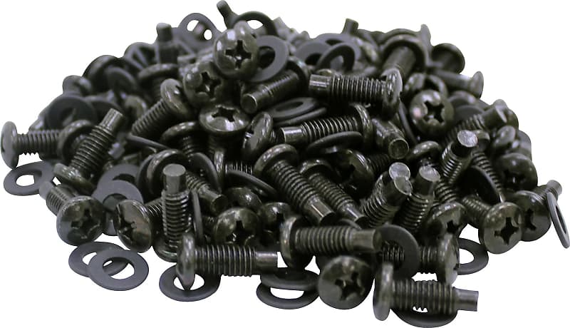 Rack Screws W-Black Nylon Washers Pack of 100 | Reverb