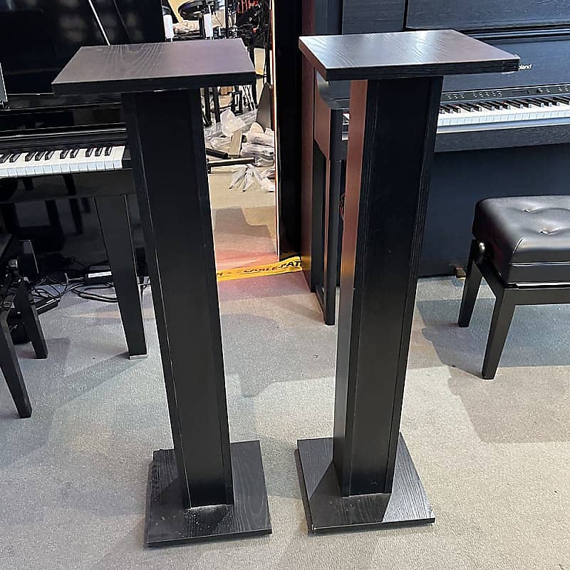 RAXASS USA Professional Wood Studio Monitor Stands Black | Reverb