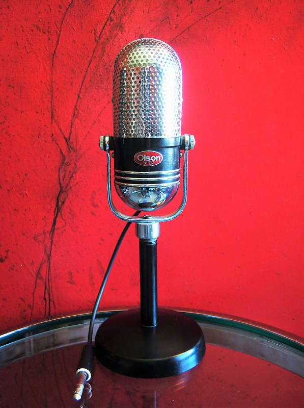 Vintage 1960's Olson M-102 crystal pill microphone w cable & | Reverb