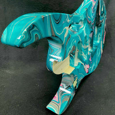 Swirled Maple LEFTY 6 string JEM style guitar body, HSH, AANJ | Reverb