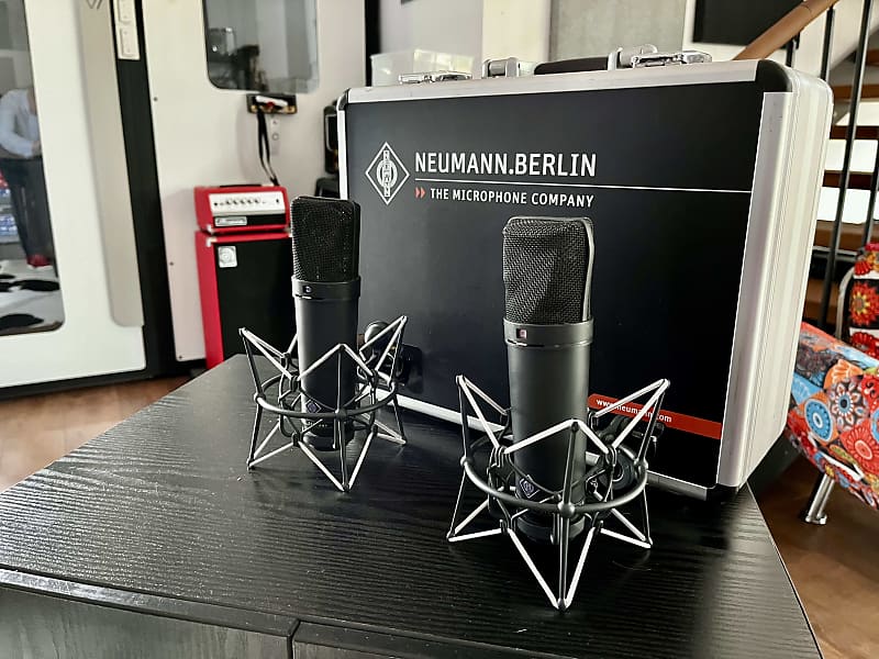 Neumann U87 P48 Vintage Stereo-Set (not Ai) 80s - black | Reverb